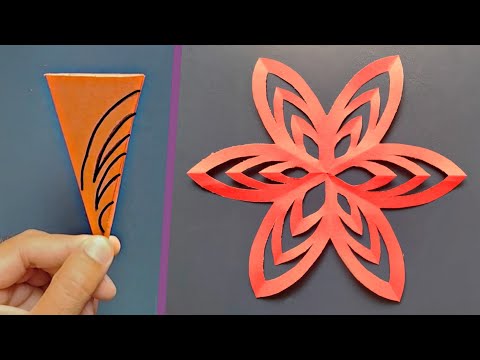 Paper Snowflake Patterns, Paper Christmas Decorations, Snowflake cutting pattern,3d paper snowflakes