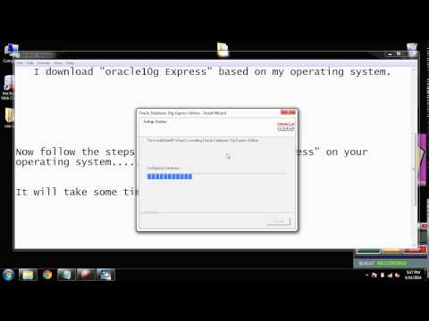 Installing oracle10g express on windows 7 (64 bit)