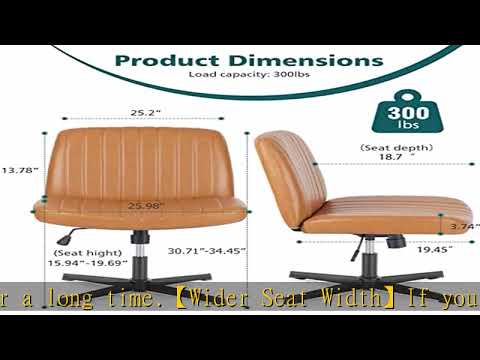 Office Chair Armless Desk Chair No Wheels, Cross Legged Office Chair Wide Home Office Desk Chairs,