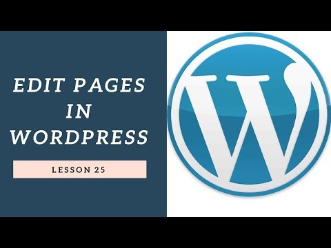 How To Edit Pages In WordPress