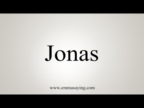 How To Say Jonas