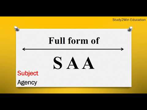 SAA ka full form | Full form of SAA in English | Subject - Agency