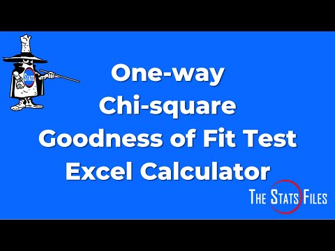 How to do a One way Chi square Goodness of Fit Test using free Excel Calculator