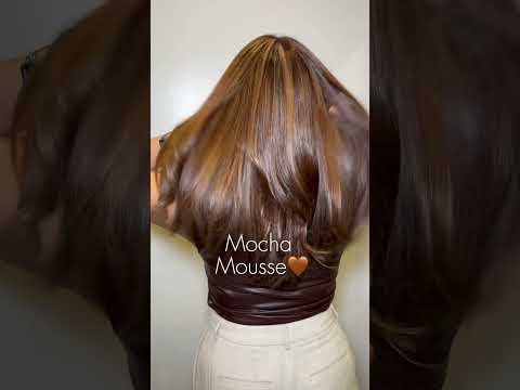 Hair Color Of The Year 2025 : Mocha Mousse 🤎 #miawagnersalon #hairtok #hairtrends #2025