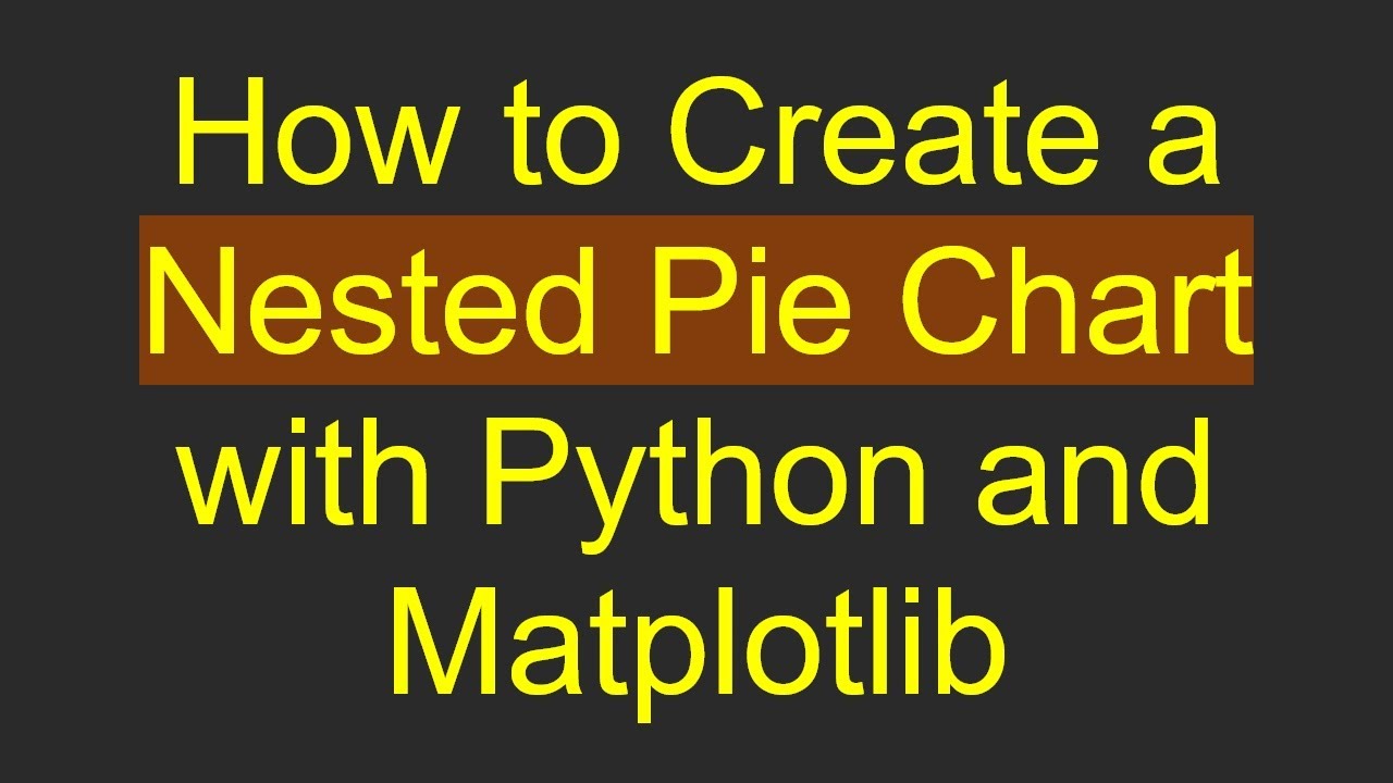 How to Create a Nested Pie Chart with Python and Matplotlib