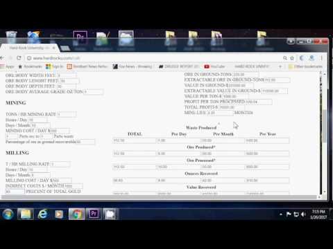 Lesson 26 The Mining Project Economics Calculator