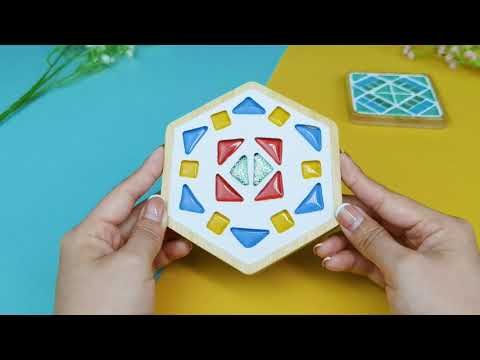 Amazon com 2 Sets of DIY Coaster with Glass Mosaic Tiles, Mixed Color Mosaic Kit shorts#