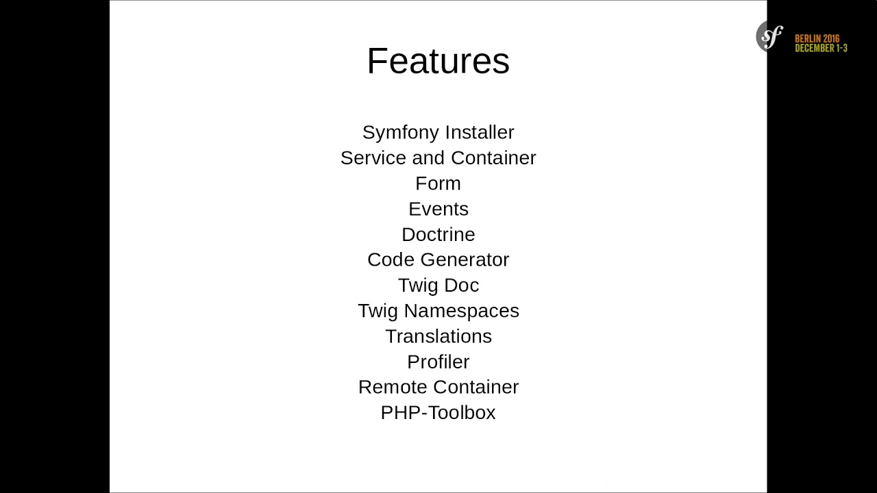 SymfonyCon Berlin 2016 - Daniel Espendiller - Symfony Plugin for PhpStorm - 3 years later