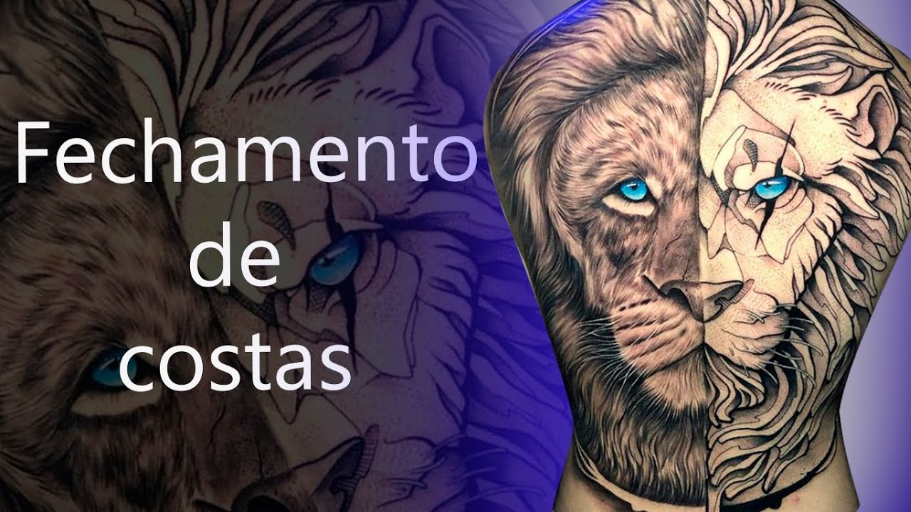 Fechamento de costas Leão tattoo