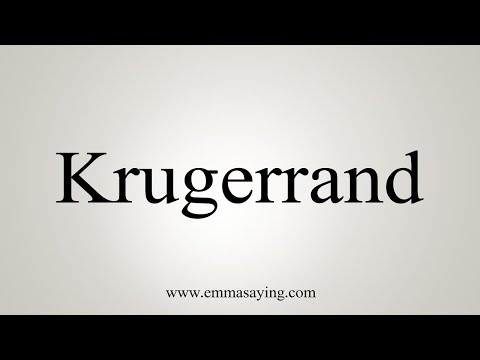 How To Say Krugerrand