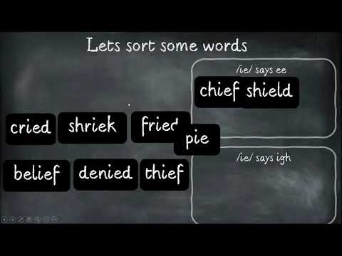 Phase 5b - Alternative Pronunciation ie lesson