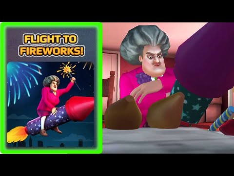 Scary Teacher 3D | miss T FLIGHT TO FIREWORKS Walkthrough (iOS Android)