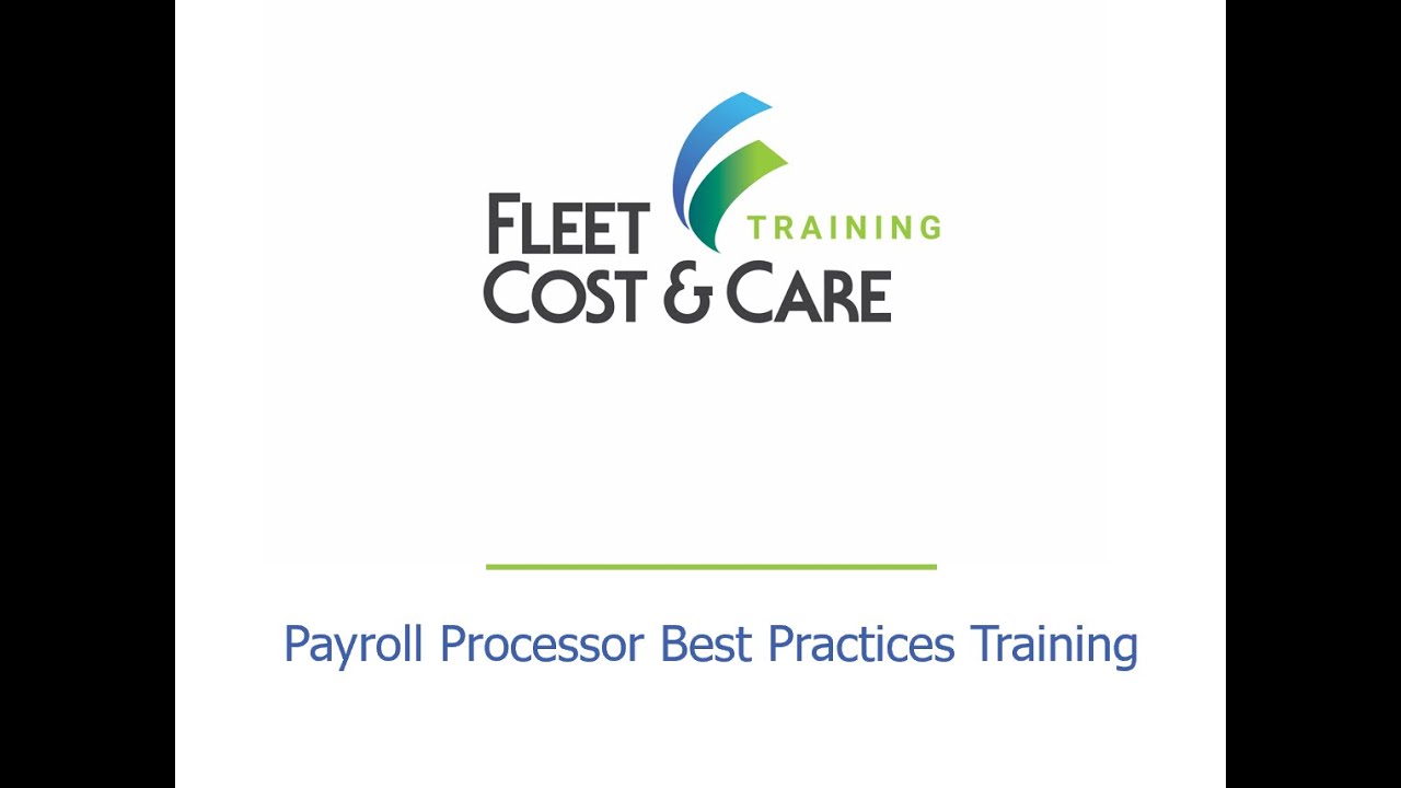 Training: Payroll Processor Best Practices