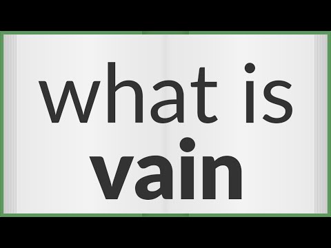 Vain | meaning of Vain