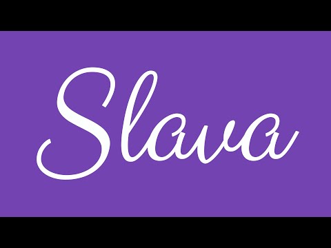 Learn how to Write the Name Slava Signature Style in Cursive Writing