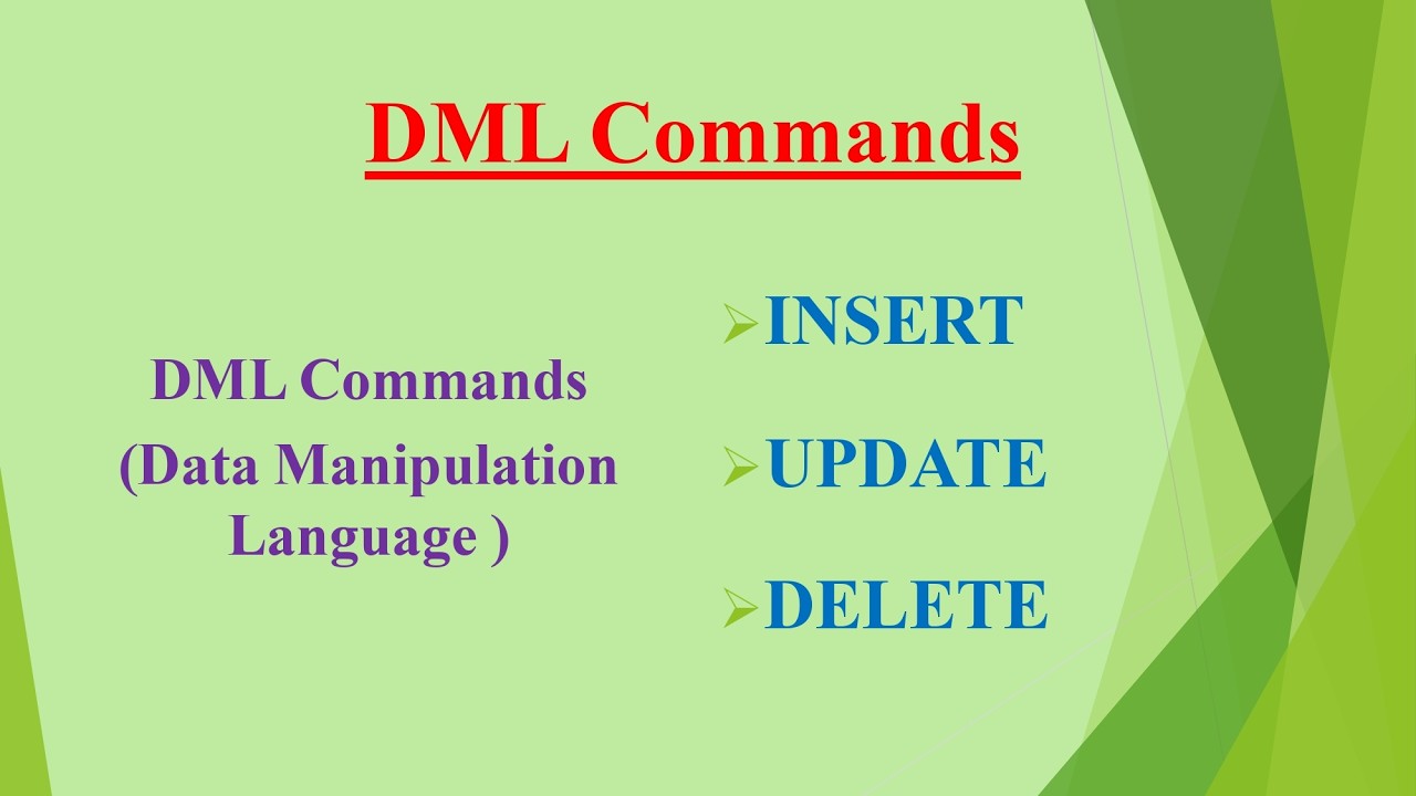 SQL DML Commands Explained | INSERT, UPDATE, DELETE with Examples