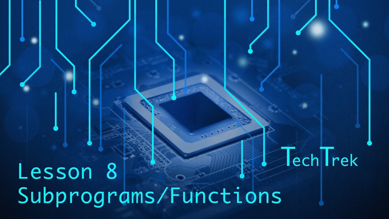 Subprograms - Lesson 8