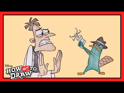 Dr. Doofenshmirtz Cartoon Comes to Life! 🖌 | How NOT To Draw: Phineas and Ferb | @disneychannelanimation