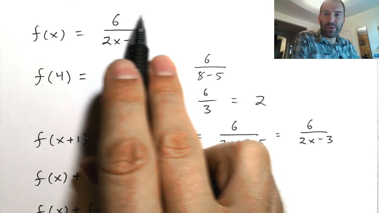 Working with function notation