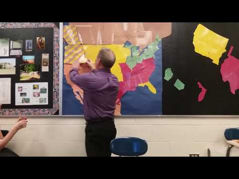 Westward Expansion of the U.S. explained using interactive wall map.
