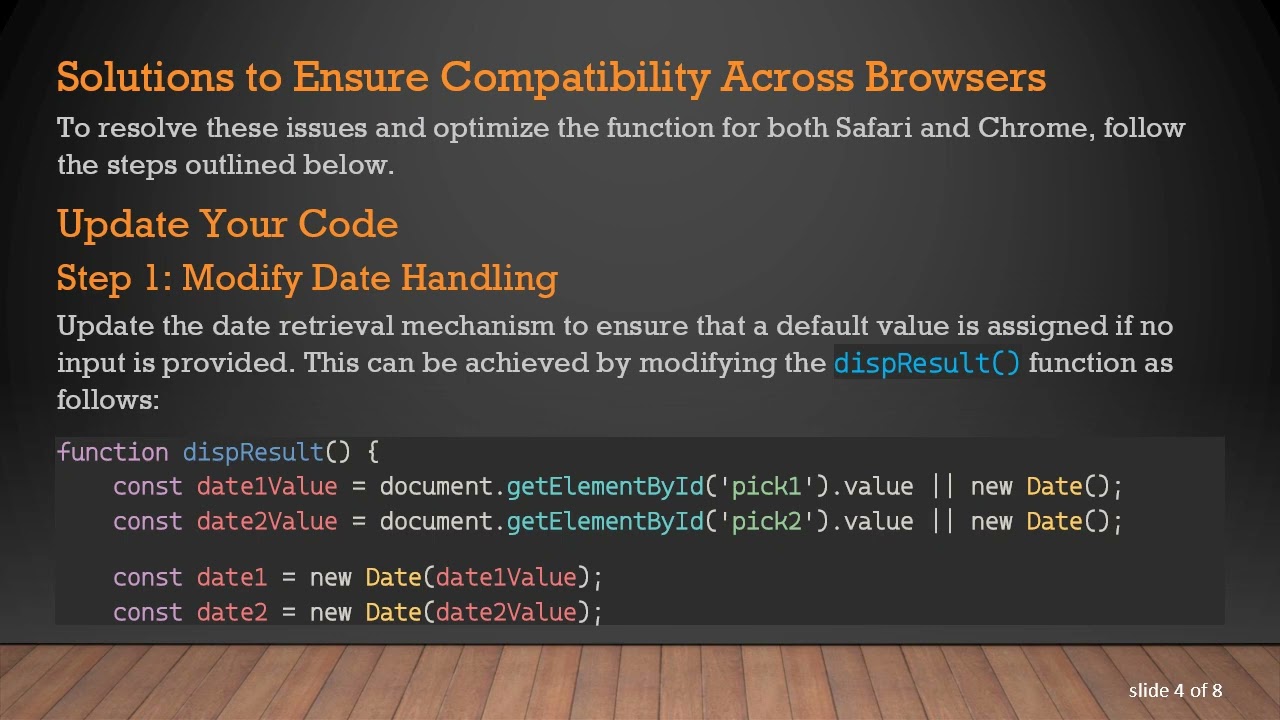 Resolving JavaScript Function Issues in Safari: Differences from Chrome