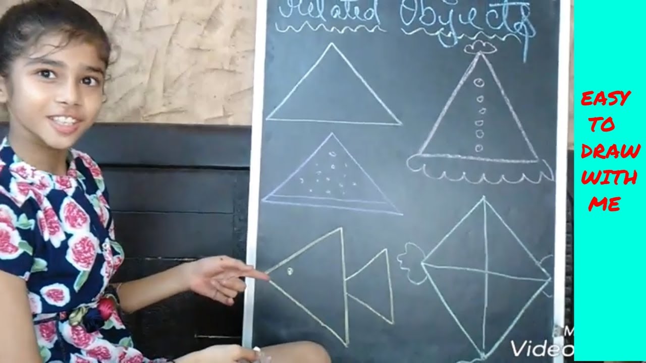 Draw Triangle shape objects## Triangle## shapes # simple steps## Learning is fun with me