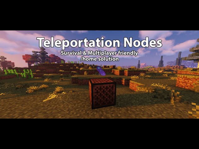 Teleportation Nodes - Survival & Multiplayer friendly /home solution ...