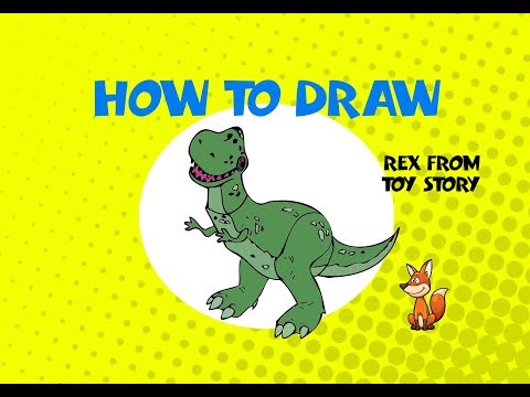 How to draw Rex from Toy Story – STEP BY STEP ART GUIDE – HOW TO DRAW ...