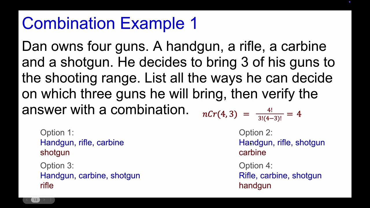 Combinations Notes Video