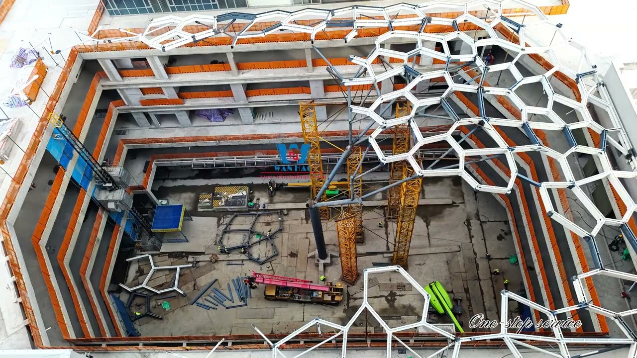 Striking ETFE Cushion Skyroof with Robust Steel Structure#architectural #etfe #commercial #membrane