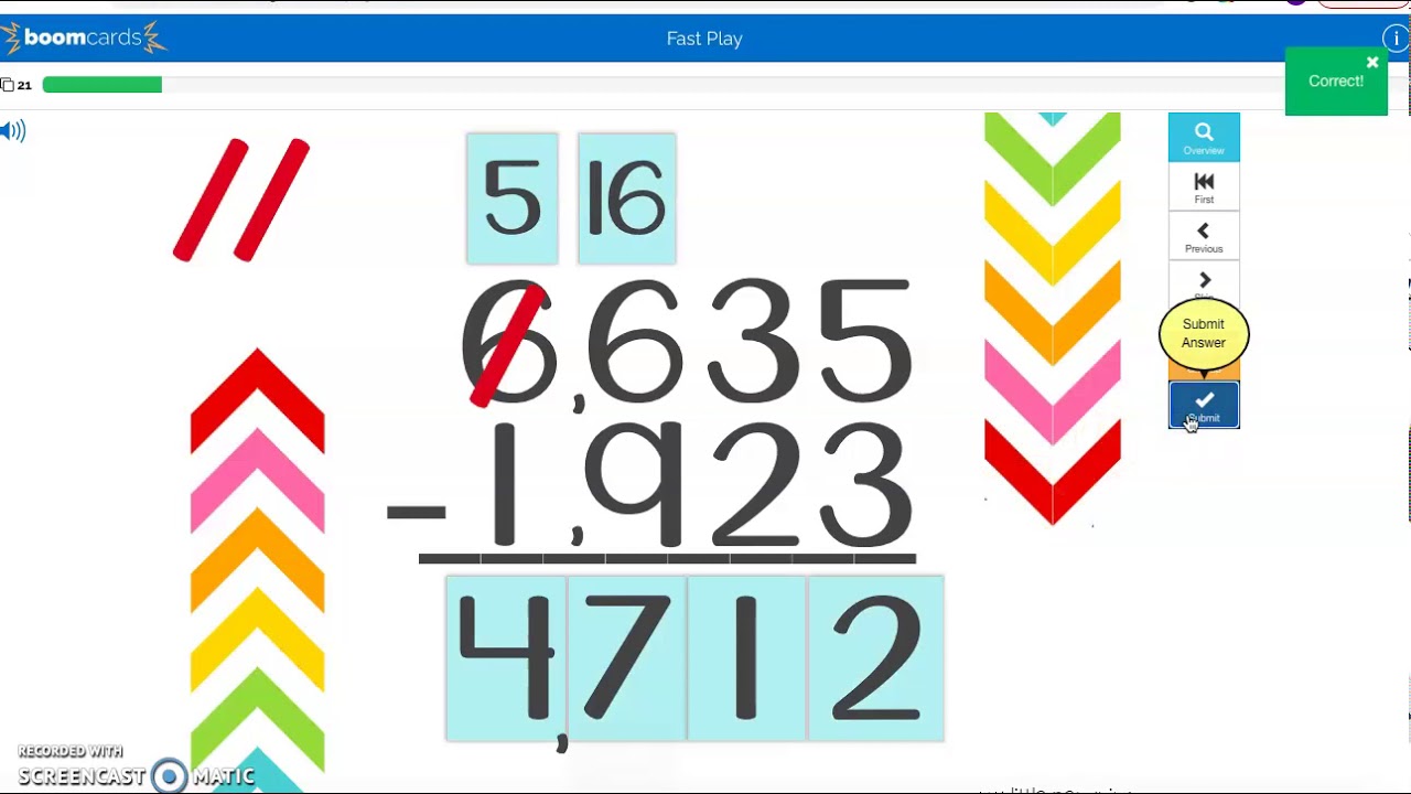 Subtraction Boom Cards Review