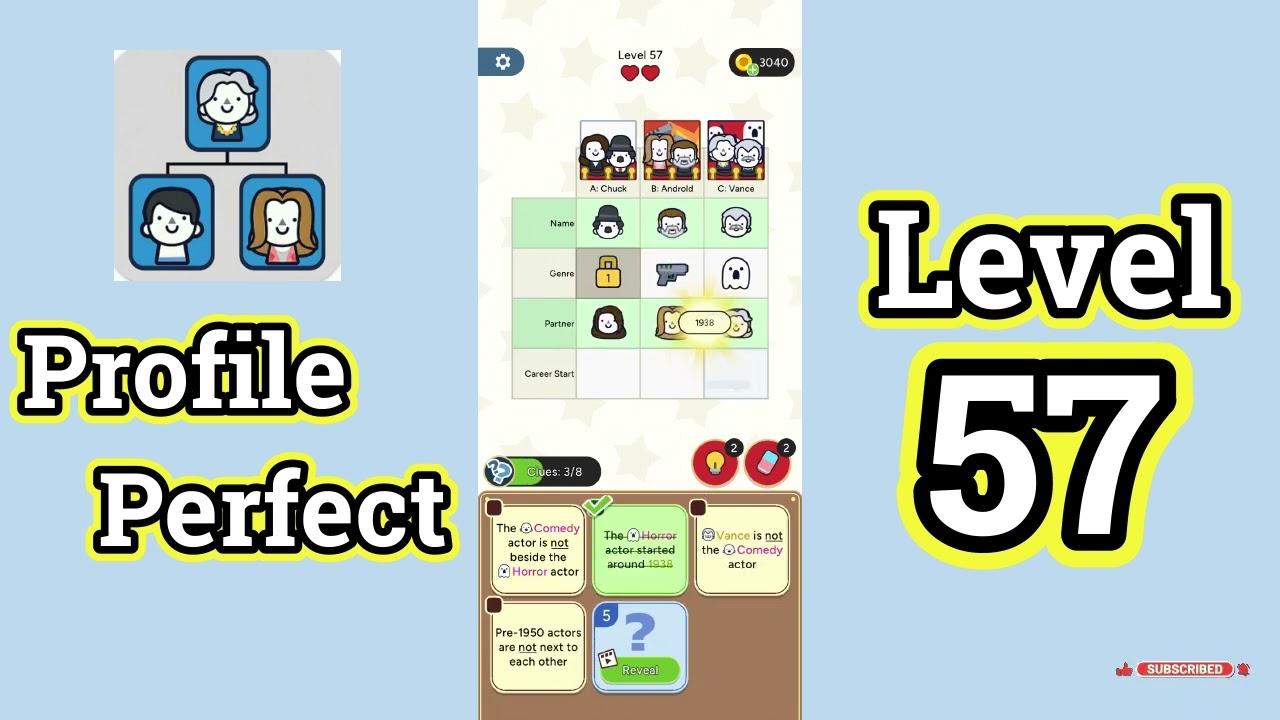 Profile Perfect Level 57 Walkthrough | Brain IQ Investigation Puzzle 🔍📱 | Mini Boss