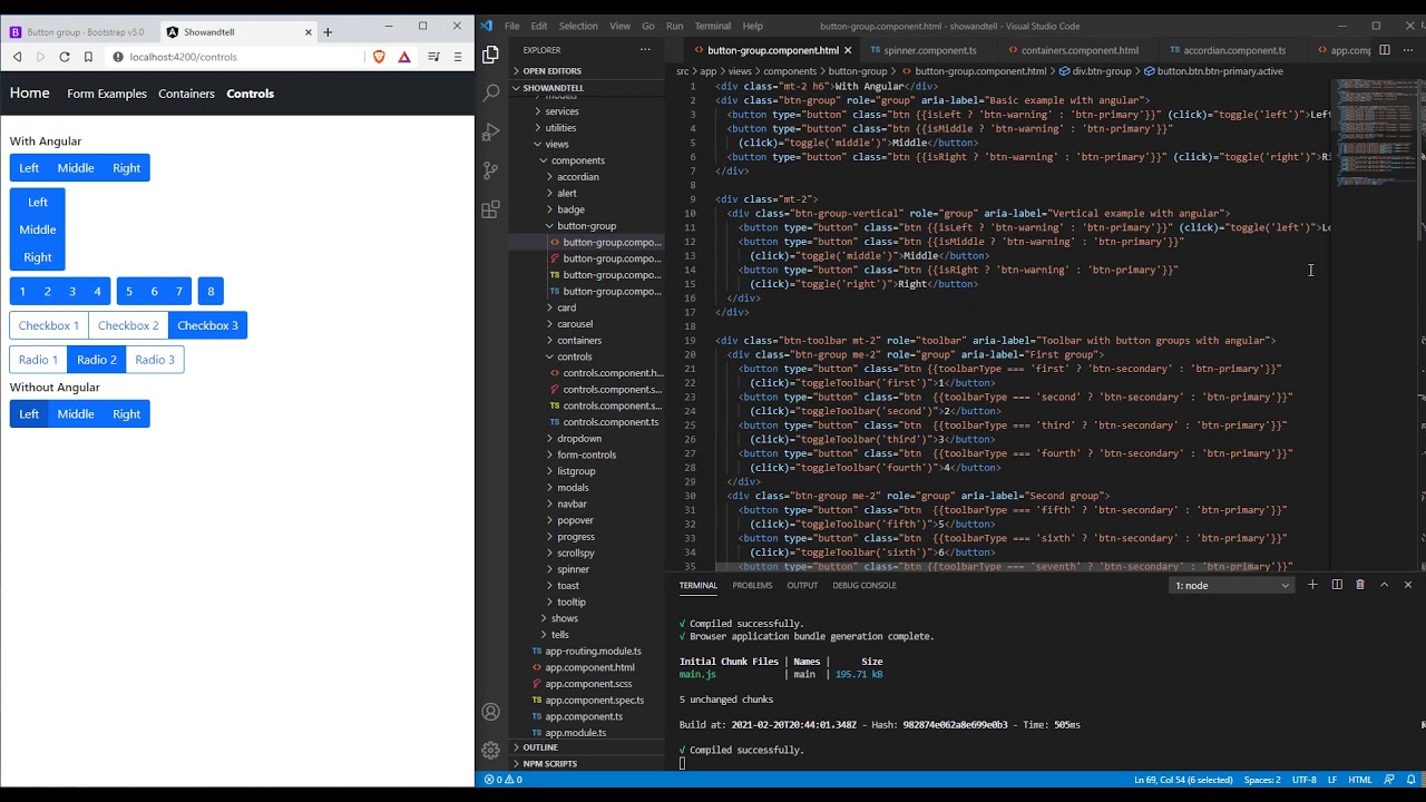 #9 Bootstrap 5 Button Groups with Angular 11