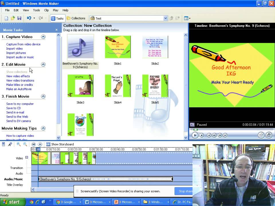 How to add PowerPoint slides to Movie Maker