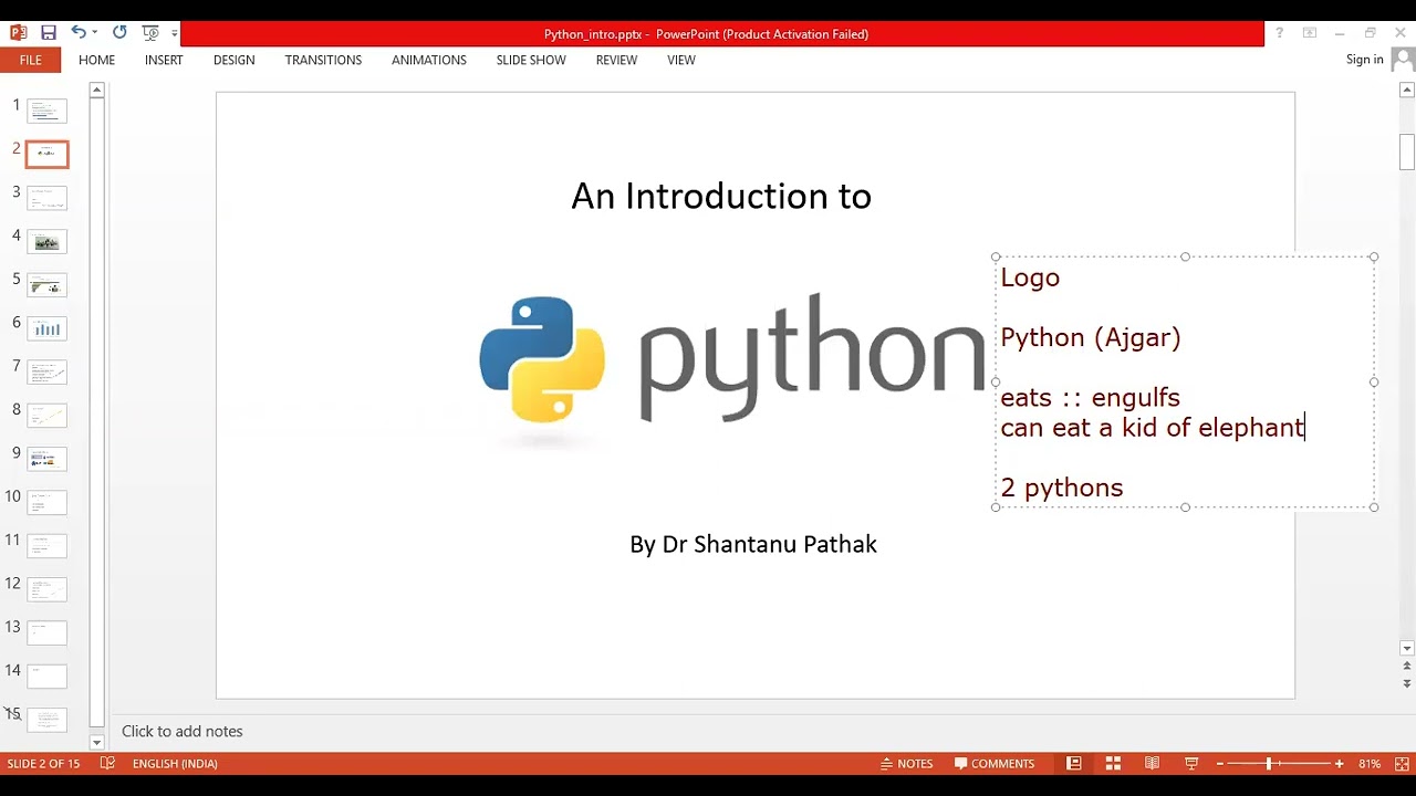 Webinar On Python For Data Analysis