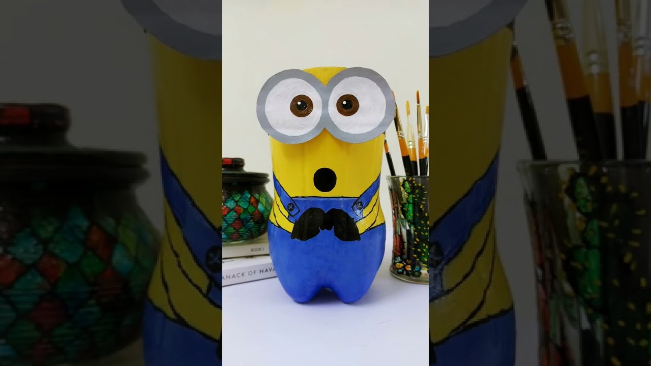 How to make Minion from waste Bottle | DIY Minion #shorts #minions #diy
