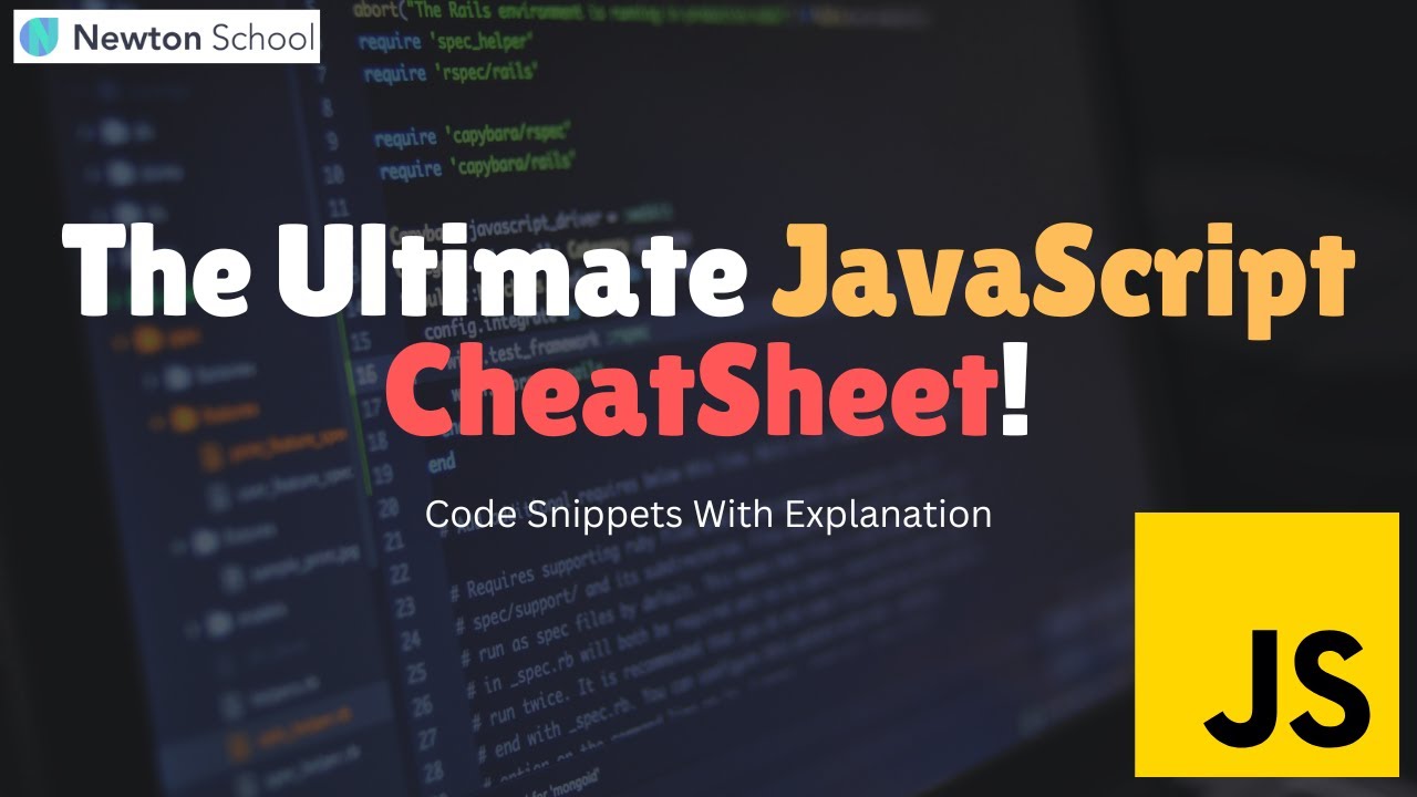 The Ultimate JavaScript CheatSheet | Code Snippets With Explanation