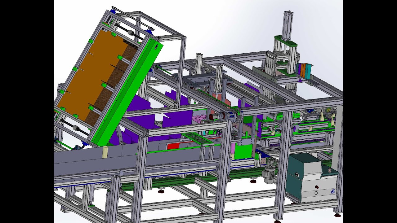 Carton packaging machine-industrial 3D model : machine-world.net P427