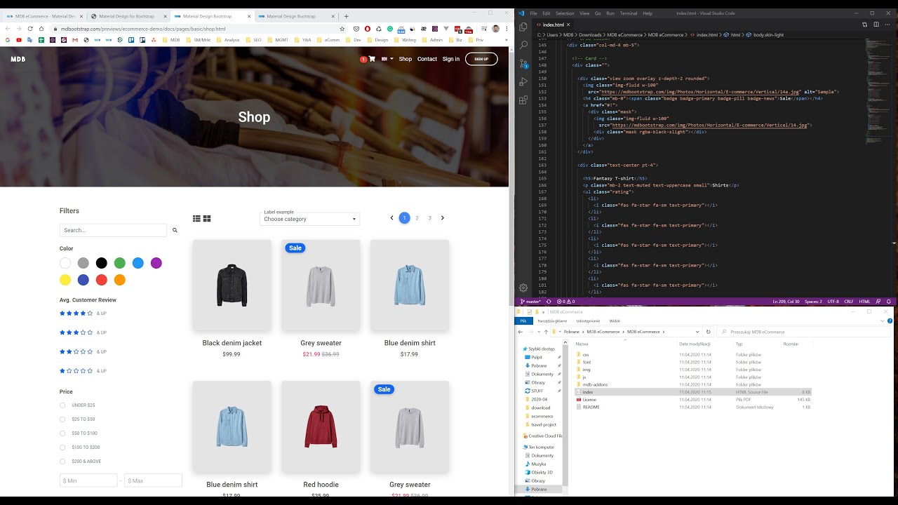 MDB eCommerce - 1 min Quick Start