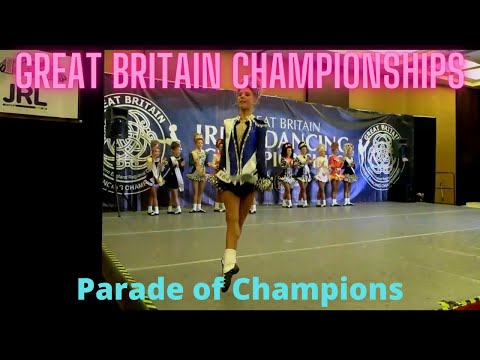 Hanna Mioduszewska dancing at the Parade of Champions at the Great Britain Irish Dance Championships