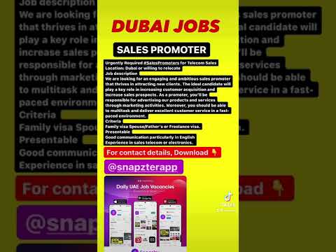 Sales Promoter Job DUBAI #dubaijobs #dubaishorts #dubailife #dubaimall #dubaicity #dubaijobs2022