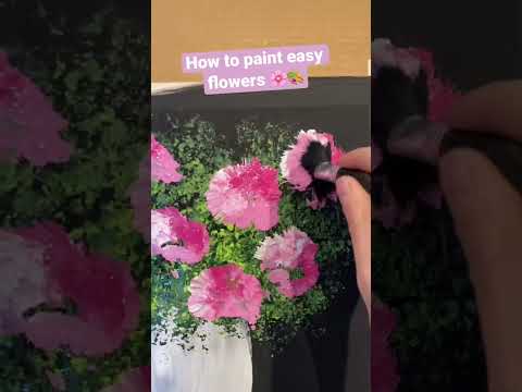 How to paint easy flowers! 🌸🎨 #art #artist #diy #painting #paintingtips #howto #lifehack