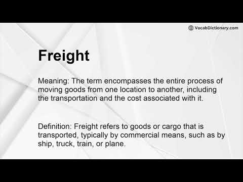 Freight Meaning
