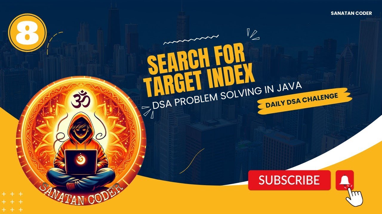 Search Insert Position for Target Index - Java Coding Tutorial | Sanatan Coder