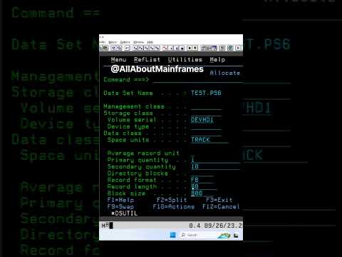 How to create a PS file in Mainframe | All About Mainframes
