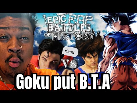 Goku vs Superman. Epic Rap Battles of History- REACTION!! My goat won!! #superman #goku #anime