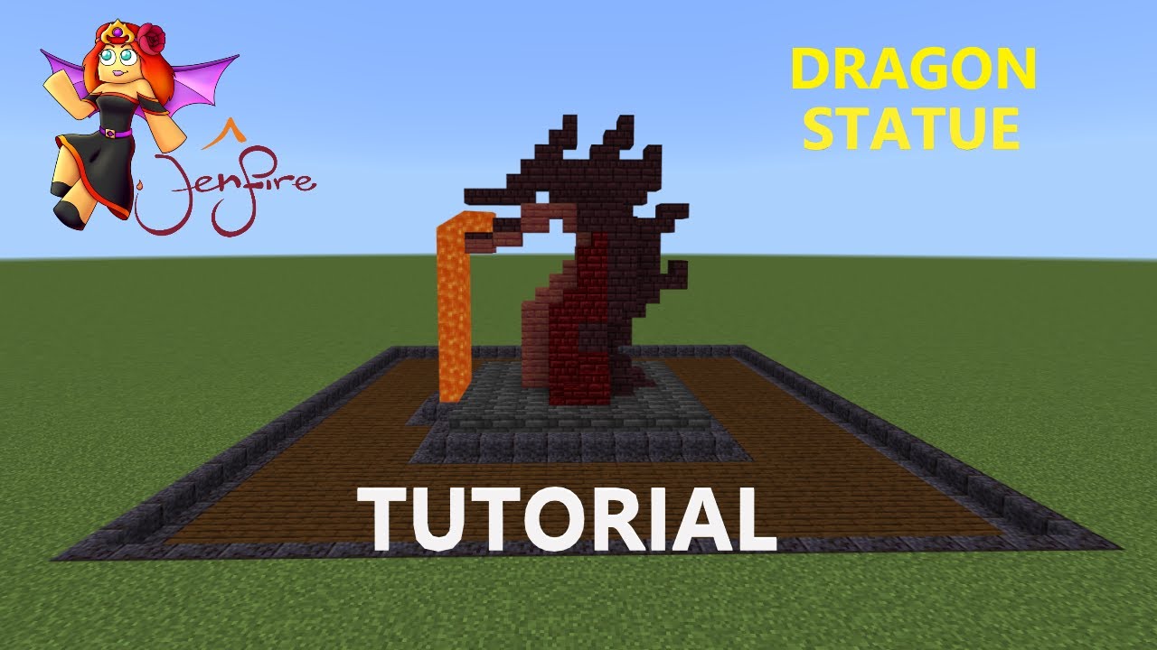 Minecraft Dragon Build Tutorial Nether Statues - Minecraft Builders