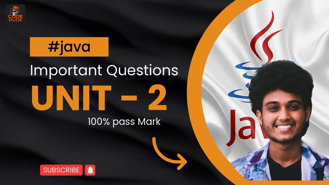 🎓Java Unit-2 Important Questions Explained with Answers | Based on Previous Years Papers