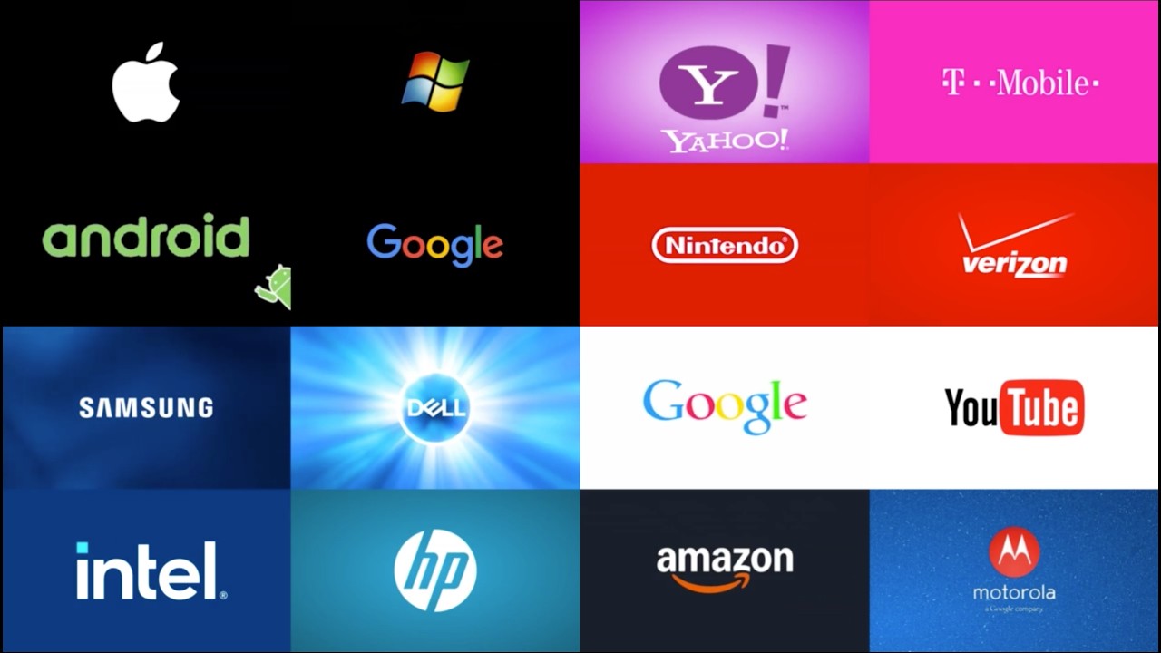 Battle of the Logos - TOP TECH LOGOS in Four Animated Versions! (Combined Endings)