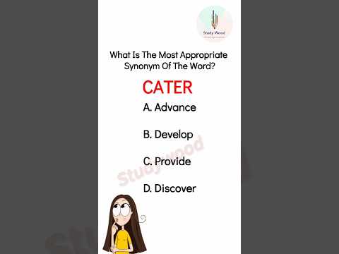 What Is The Most Appropriate Synonym Of The Word - CATER | #youtubeshorts #english #gk #shorts